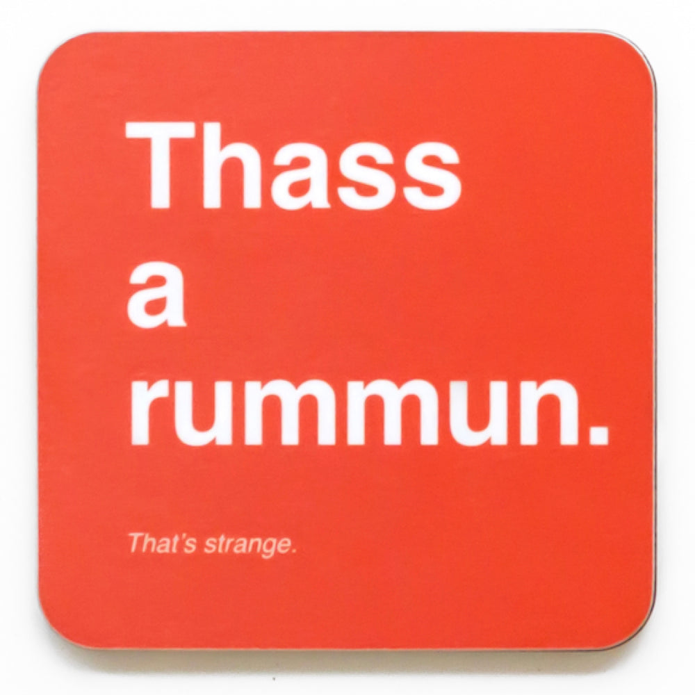 Thass a rummun | Norfolk Dialect Coasters at Red Lobster Gallery